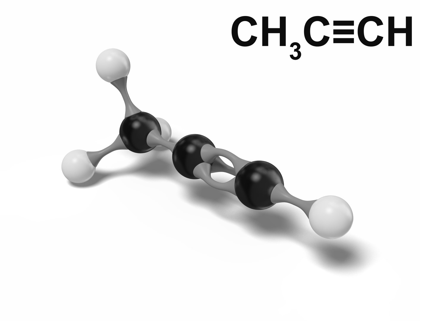 Propyne Molecule Ch3c=ch Modeled 3D Model - TurboSquid 1539714
