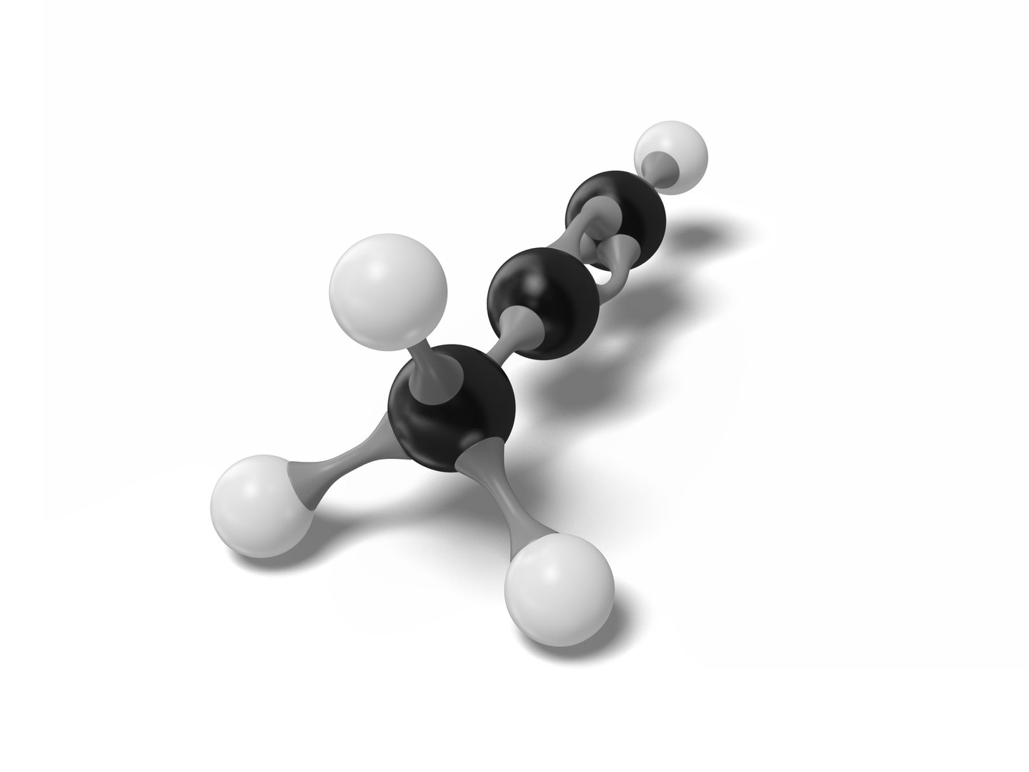 Propyne Molecule Ch3c=ch Modeled 3D Model - TurboSquid 1539714