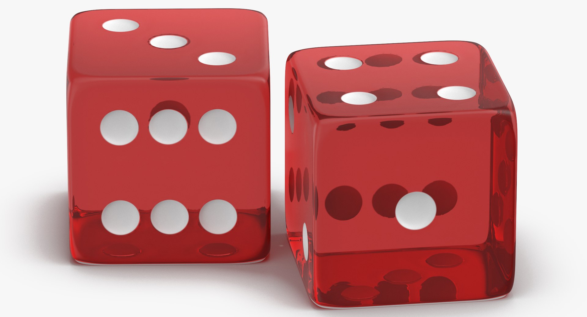 3D Red Transparent Dices Model - TurboSquid 1333514
