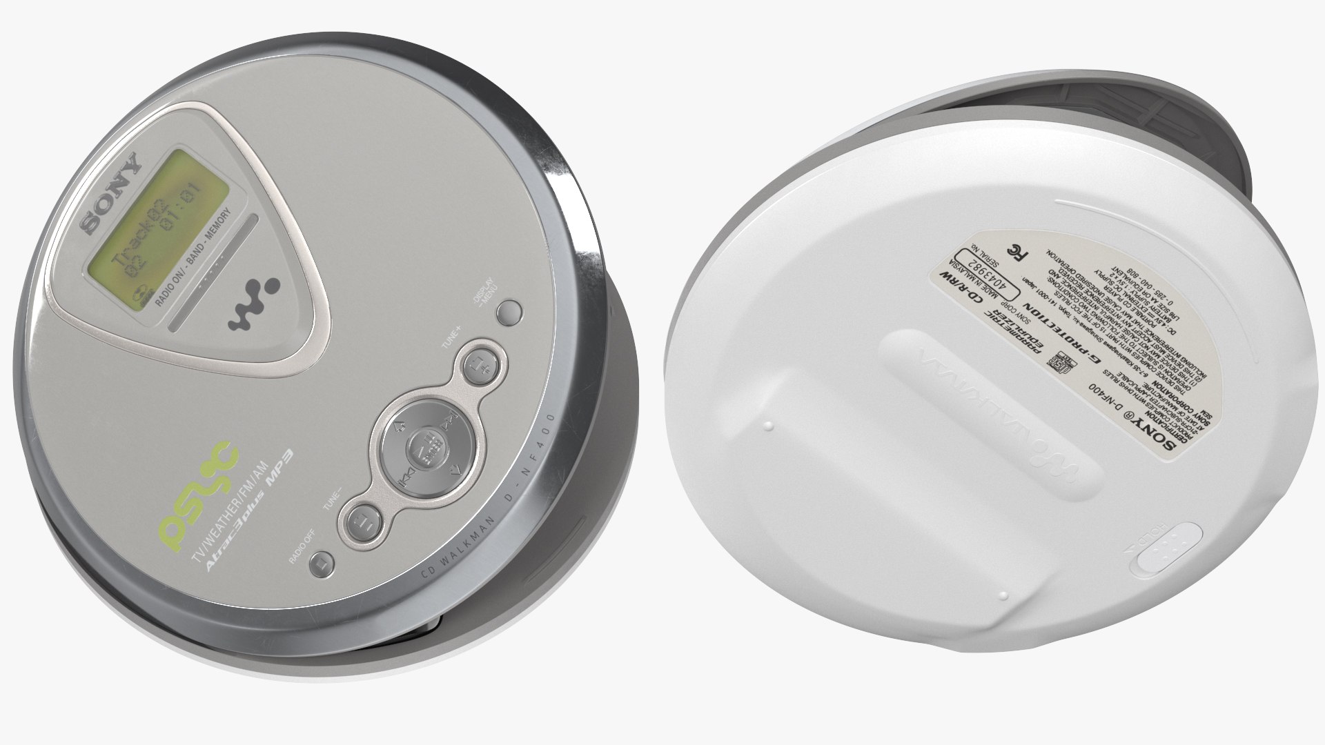 Sony Portable Disc Player Open 3D Model - TurboSquid 2325304