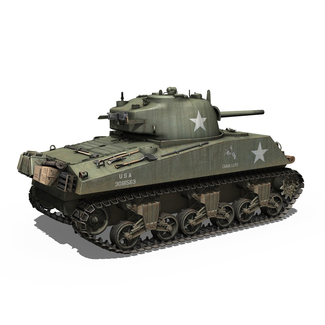 M4a3 Sherman - Tank 3d C4d