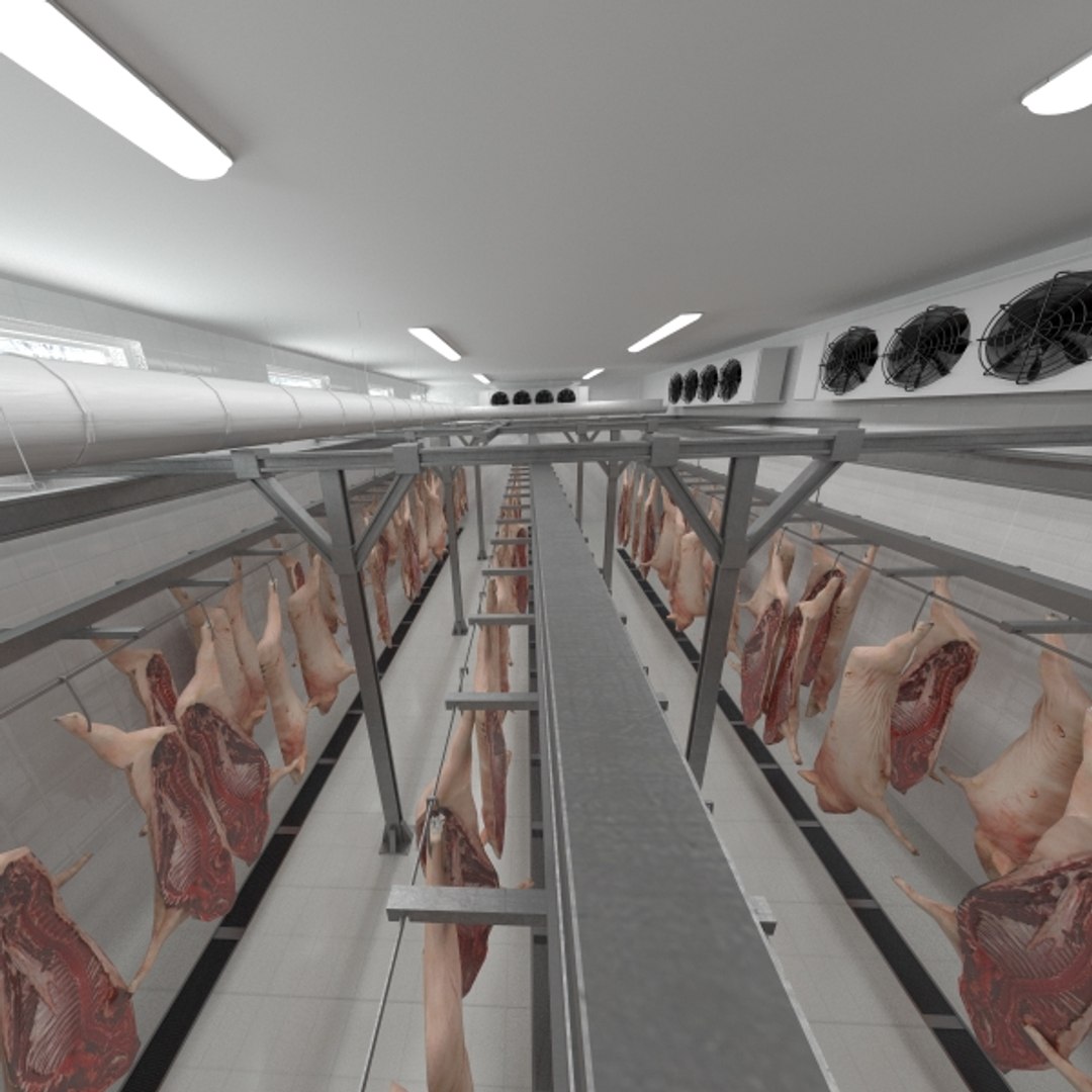 3D Slaughter House Hanging Pork Model - TurboSquid 1159044