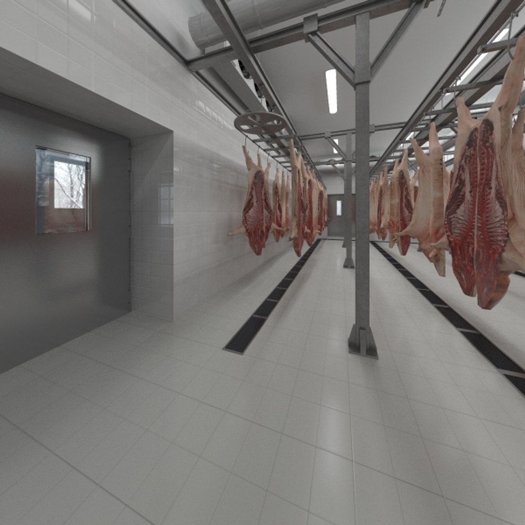 3D Slaughter House Hanging Pork Model - TurboSquid 1159044