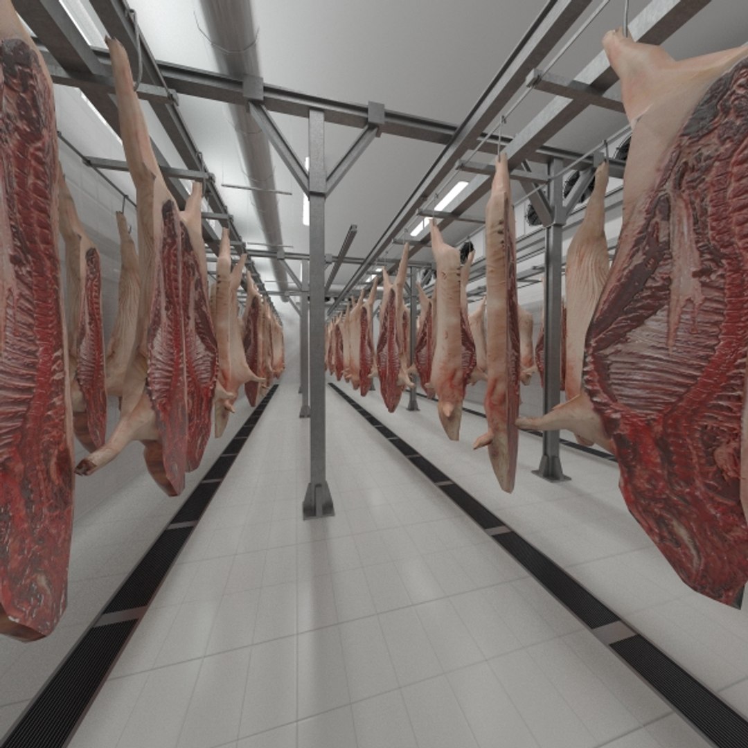 3D Slaughter House Hanging Pork Model - TurboSquid 1159044