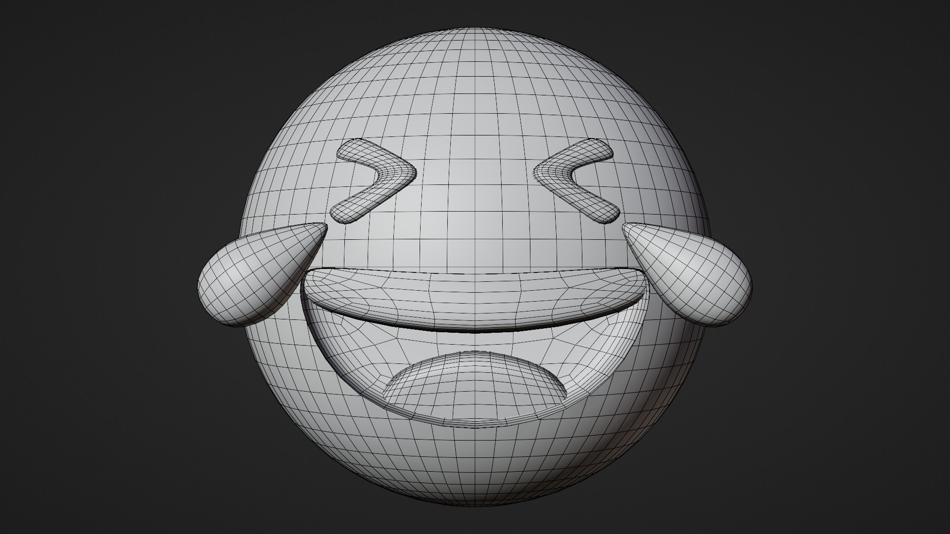 Laugh Out Loud Yellow Ball Emoticon Emoji Or Smiley 3D - TurboSquid 1989914