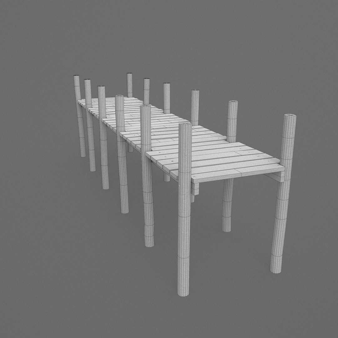 Wooden Pier Low Poly Game Ready 3D Model - TurboSquid 2055064