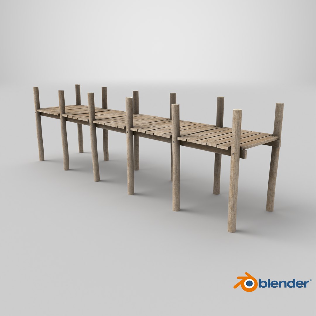 Wooden Pier Low Poly Game Ready 3D Model - TurboSquid 2055064