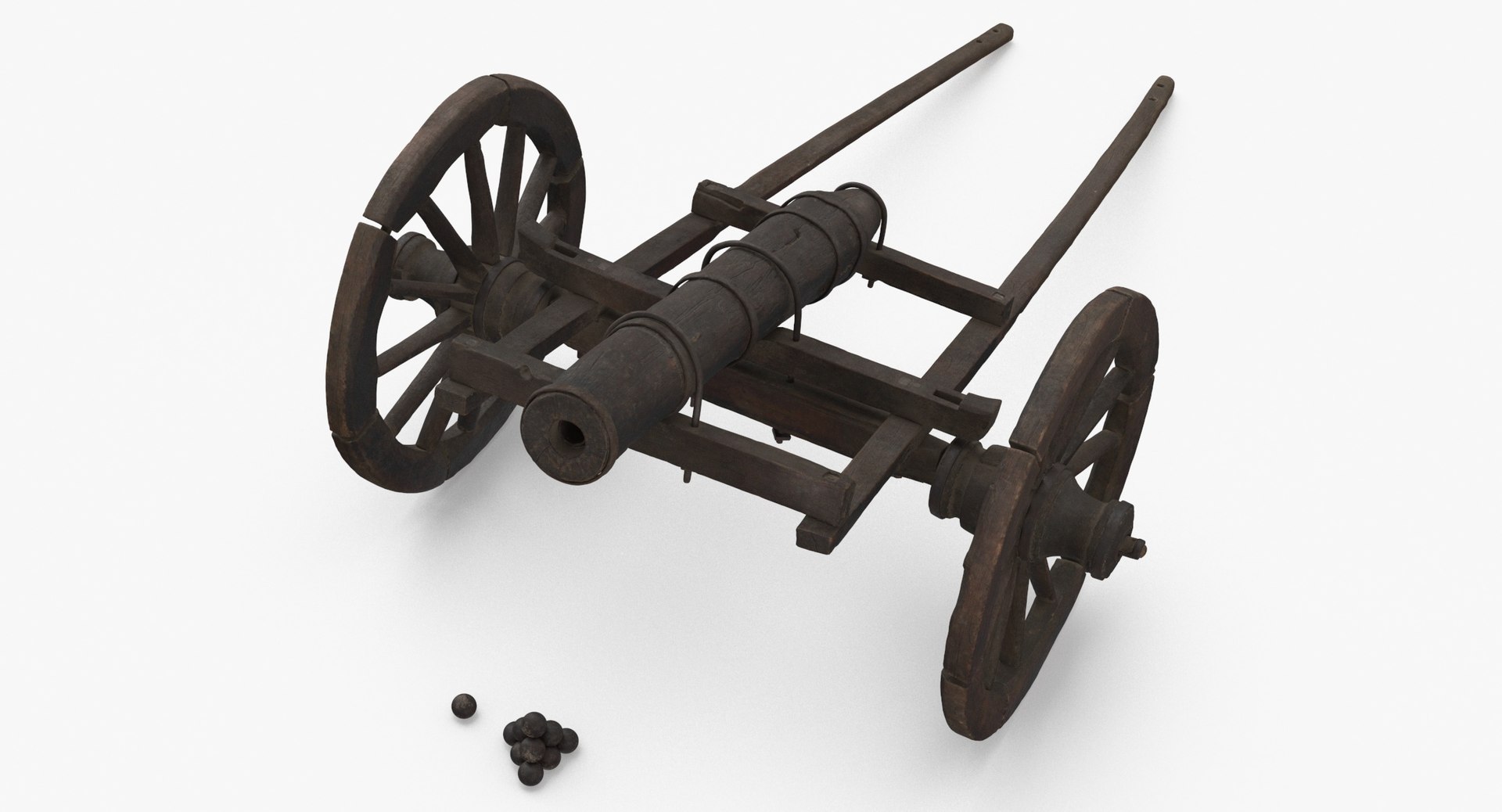Cherry Wood Cannon 3D Model - TurboSquid 2203640
