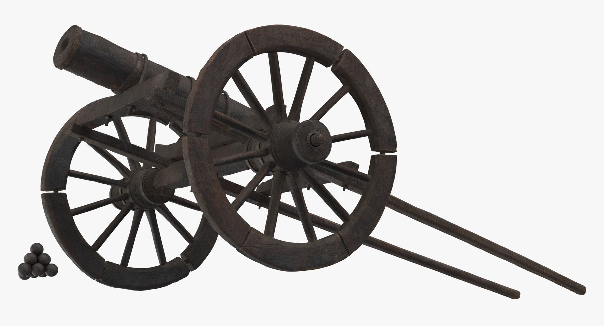 Cherry Wood Cannon 3D Model - TurboSquid 2203640