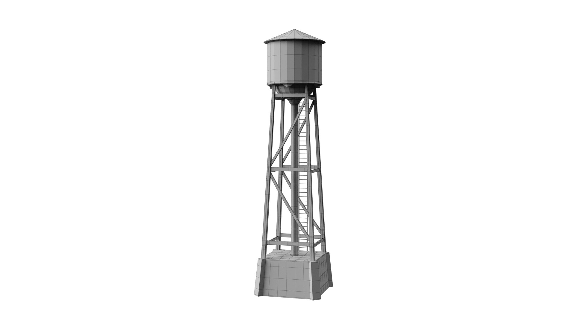 Water Tower 3D Model - TurboSquid 1665676