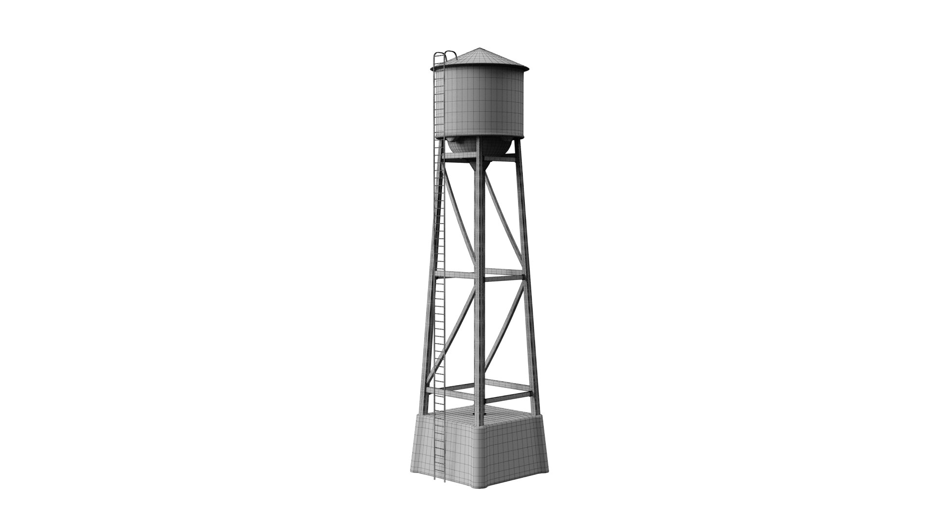 Water Tower 3D Model - TurboSquid 1665676