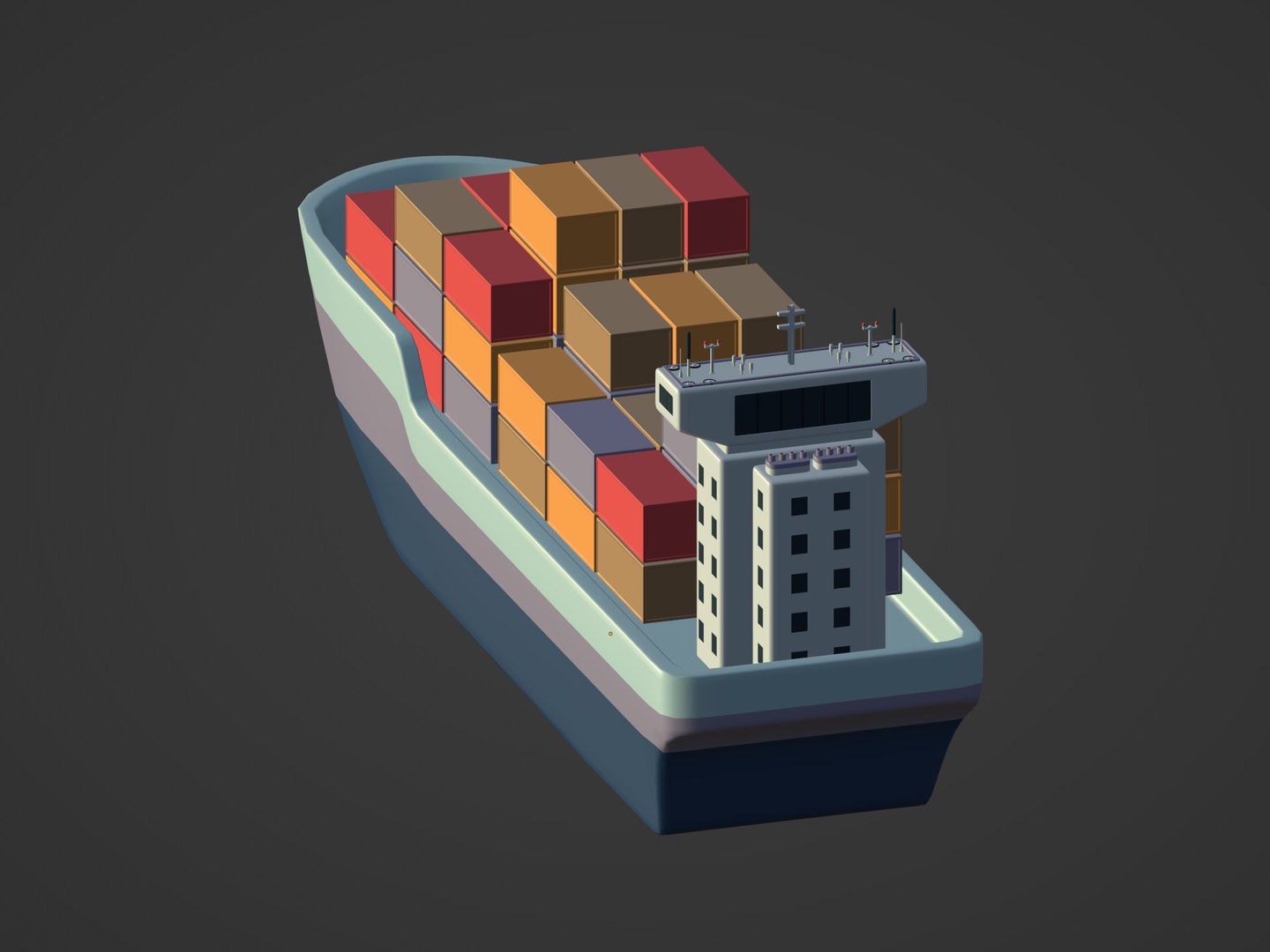 3D Cargo Ship Model - TurboSquid 1850343