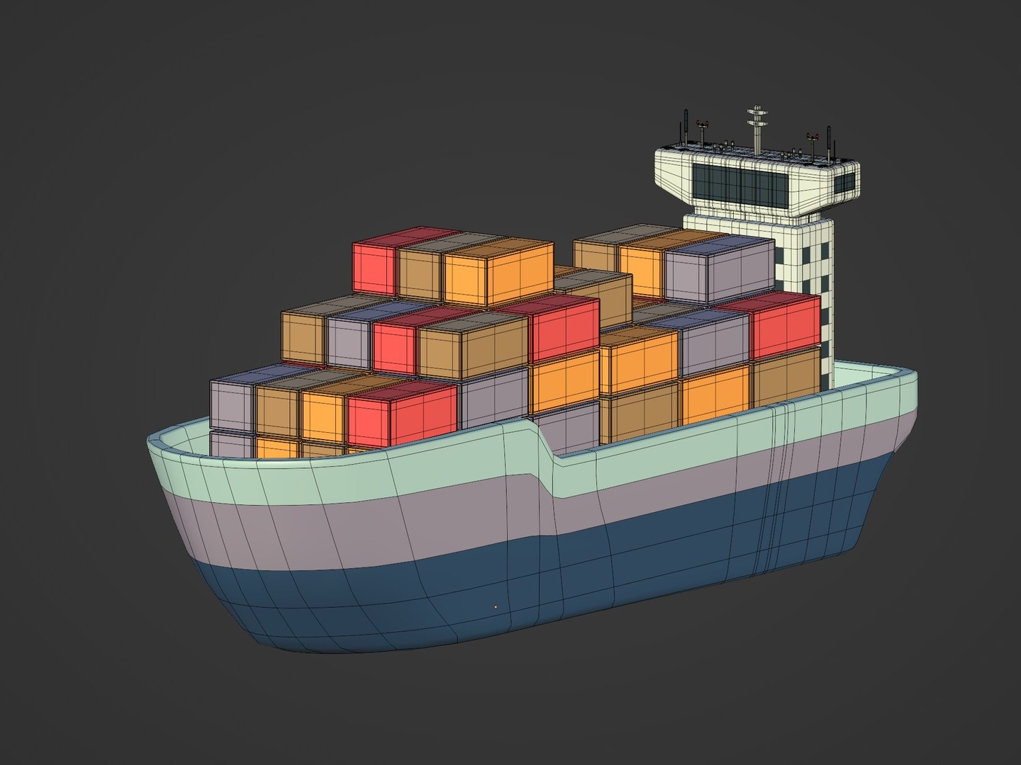 3D Cargo Ship Model - TurboSquid 1850343