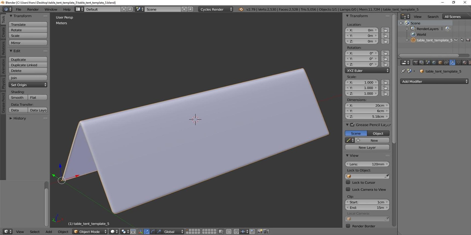 Table Tent Template 5 3D Model - TurboSquid 1431720