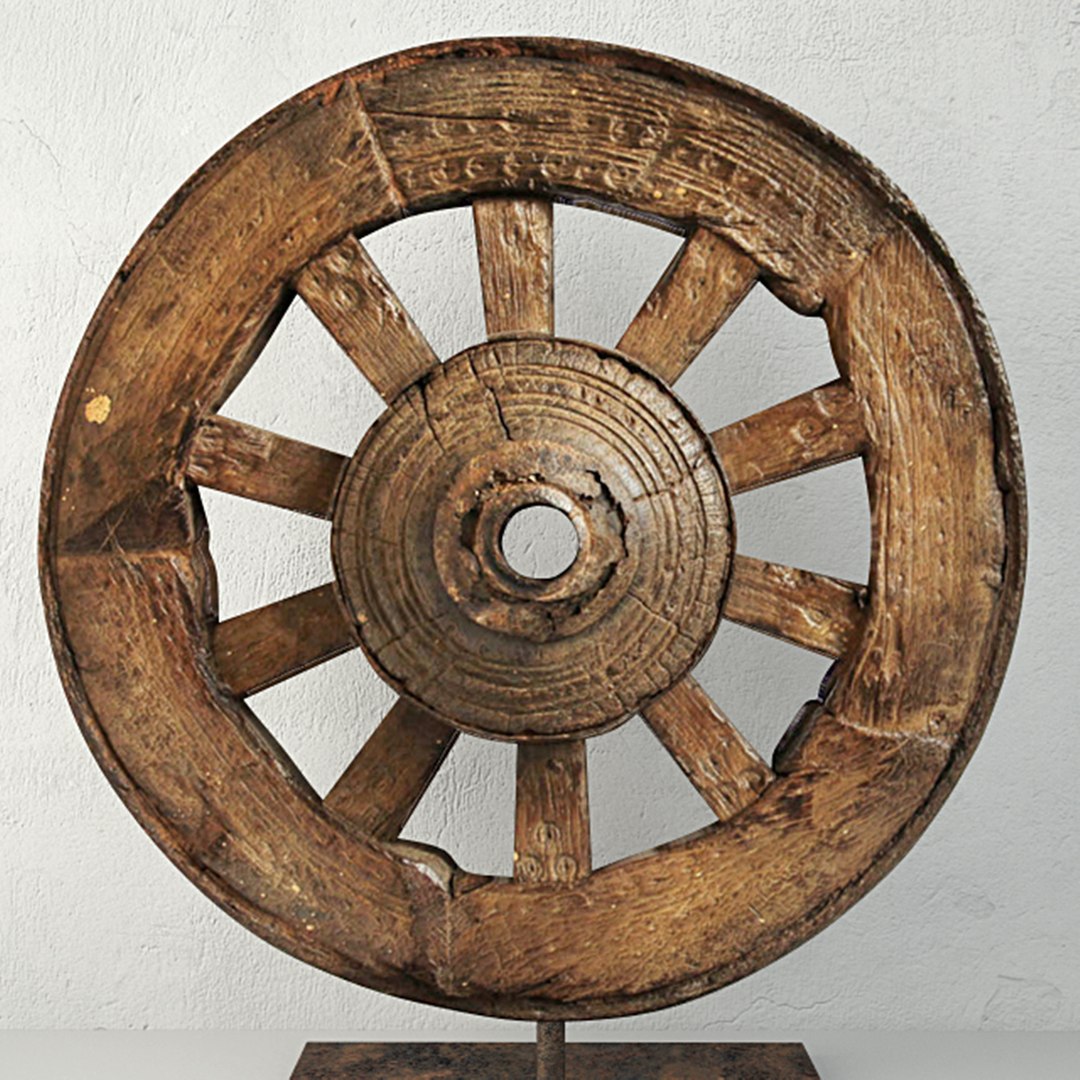 3D ox cart wheel stand model - TurboSquid 1215625
