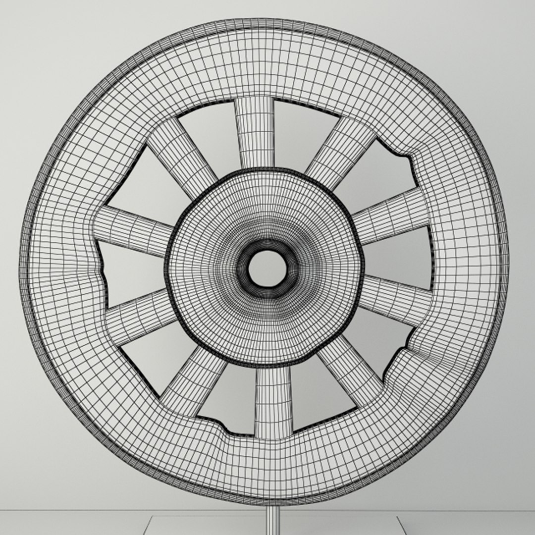 3D ox cart wheel stand model - TurboSquid 1215625