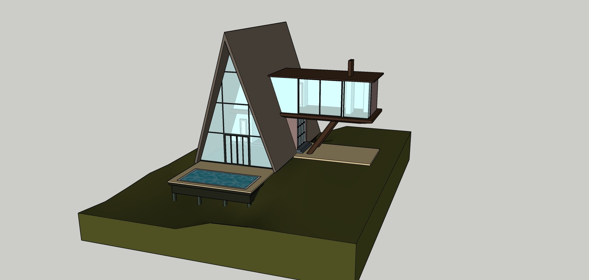 3D Model Frame House Modern Architecture - TurboSquid 1637997