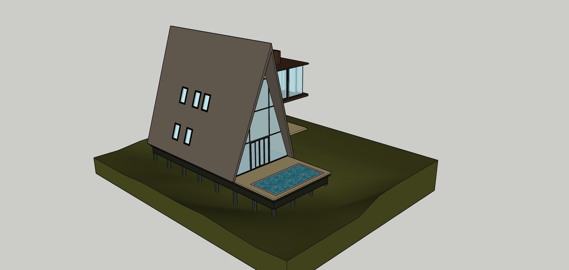 3D Model Frame House Modern Architecture - TurboSquid 1637997