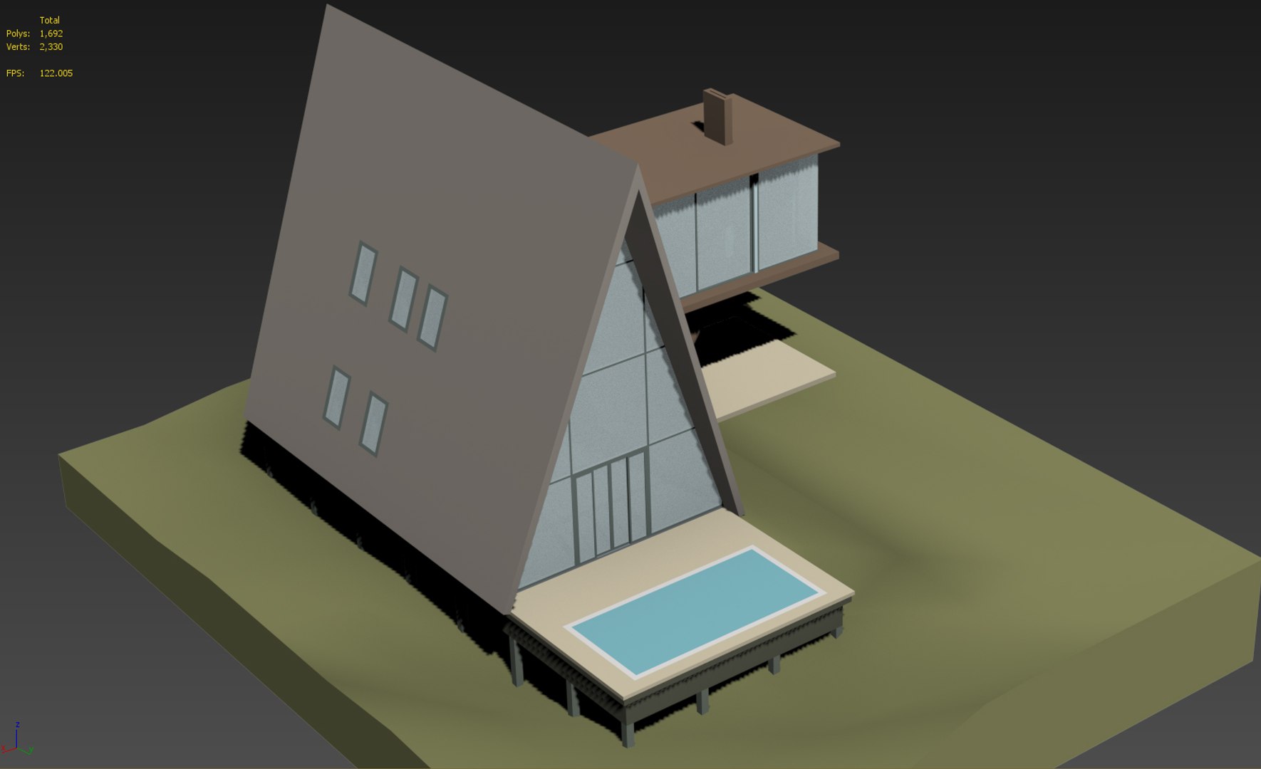 3D Model Frame House Modern Architecture - TurboSquid 1637997