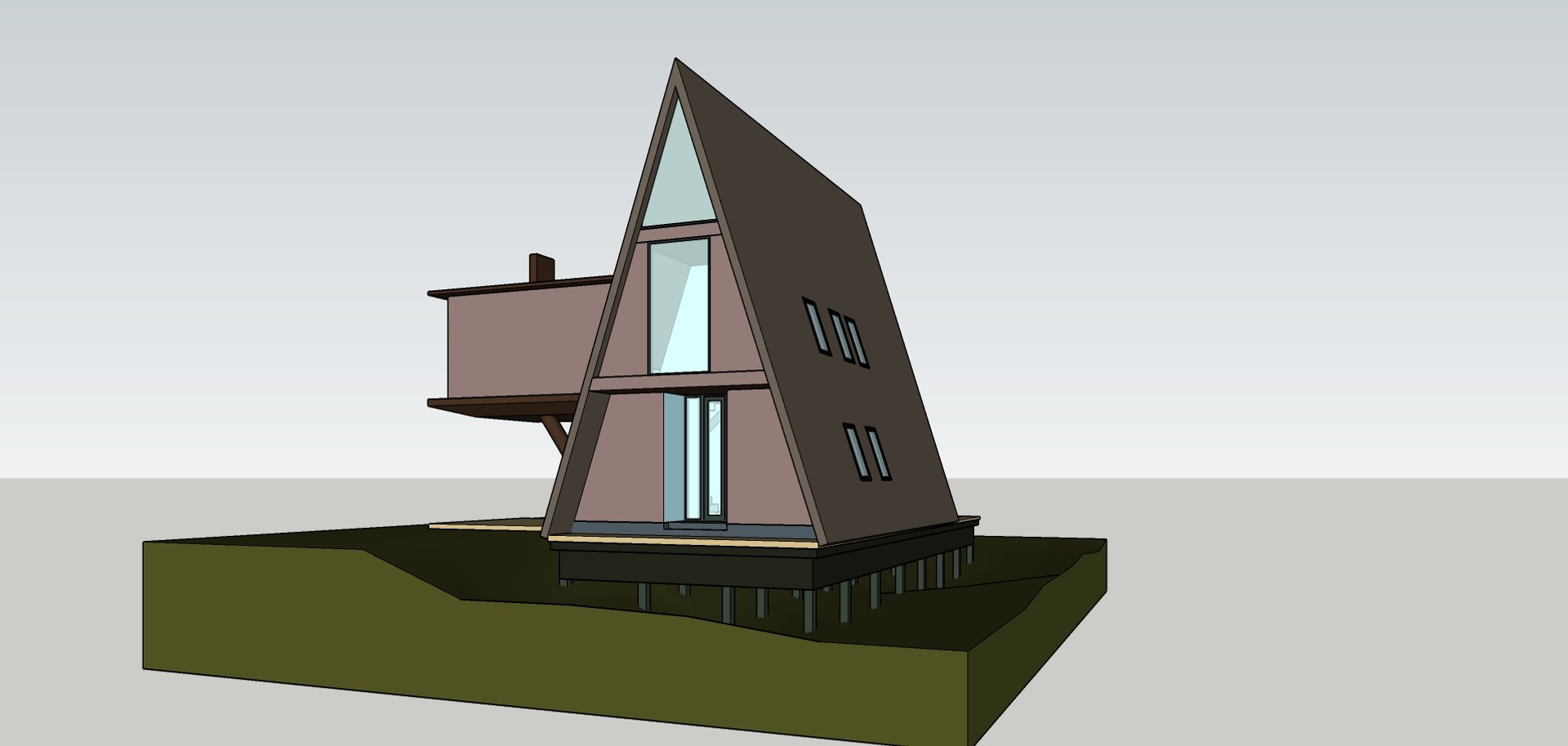 3D Model Frame House Modern Architecture - TurboSquid 1637997