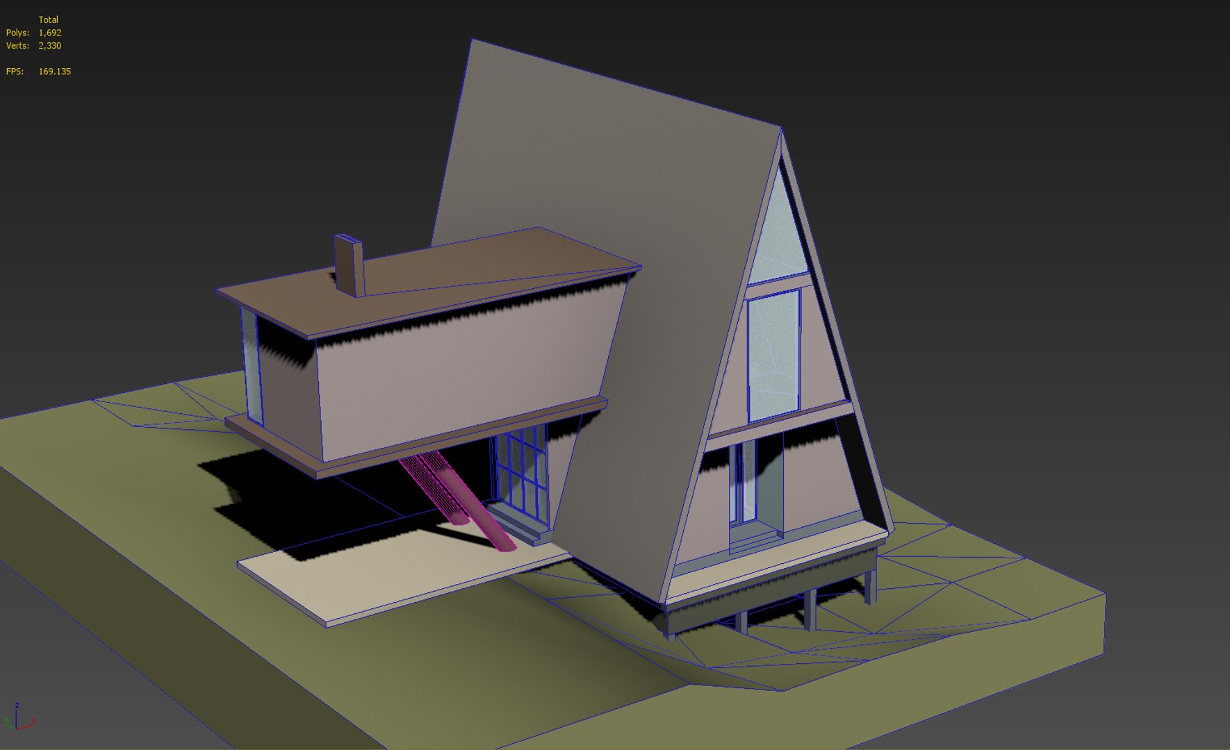 3D Model Frame House Modern Architecture - TurboSquid 1637997