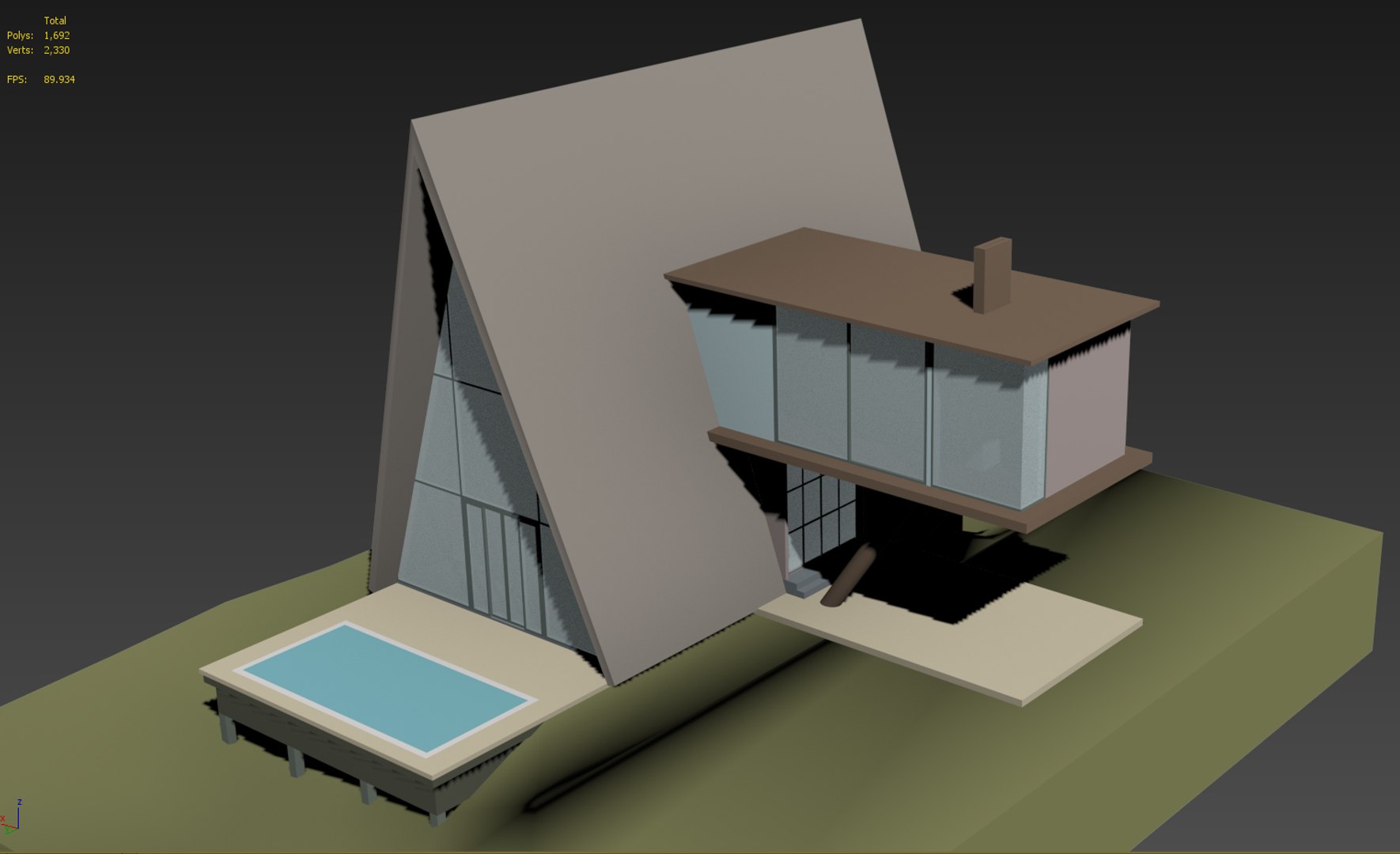 3D Model Frame House Modern Architecture - TurboSquid 1637997