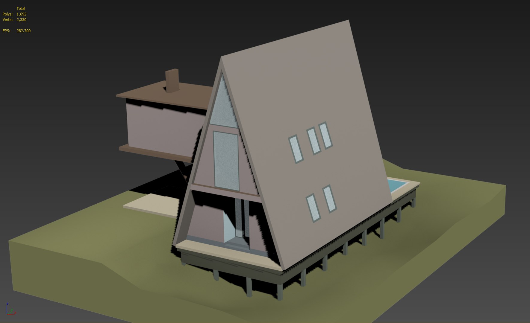 3D Model Frame House Modern Architecture - TurboSquid 1637997