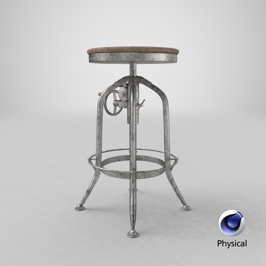 3D model vintage bar stool - TurboSquid 1408610