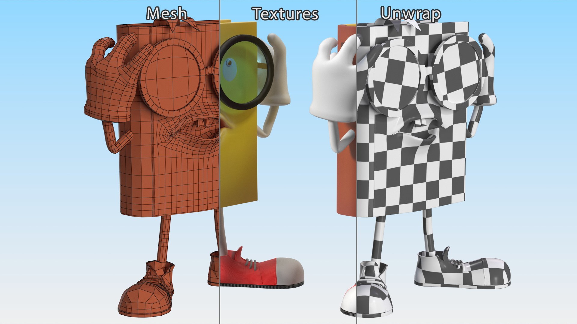 Yellow Book Character Tired Pose 3D - TurboSquid 2128828