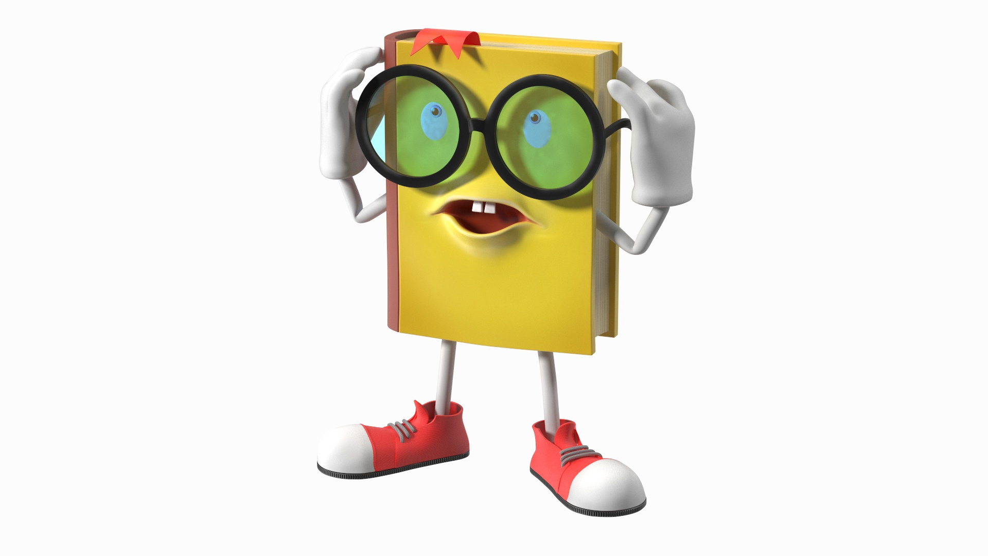 Yellow Book Character Tired Pose 3D - TurboSquid 2128828