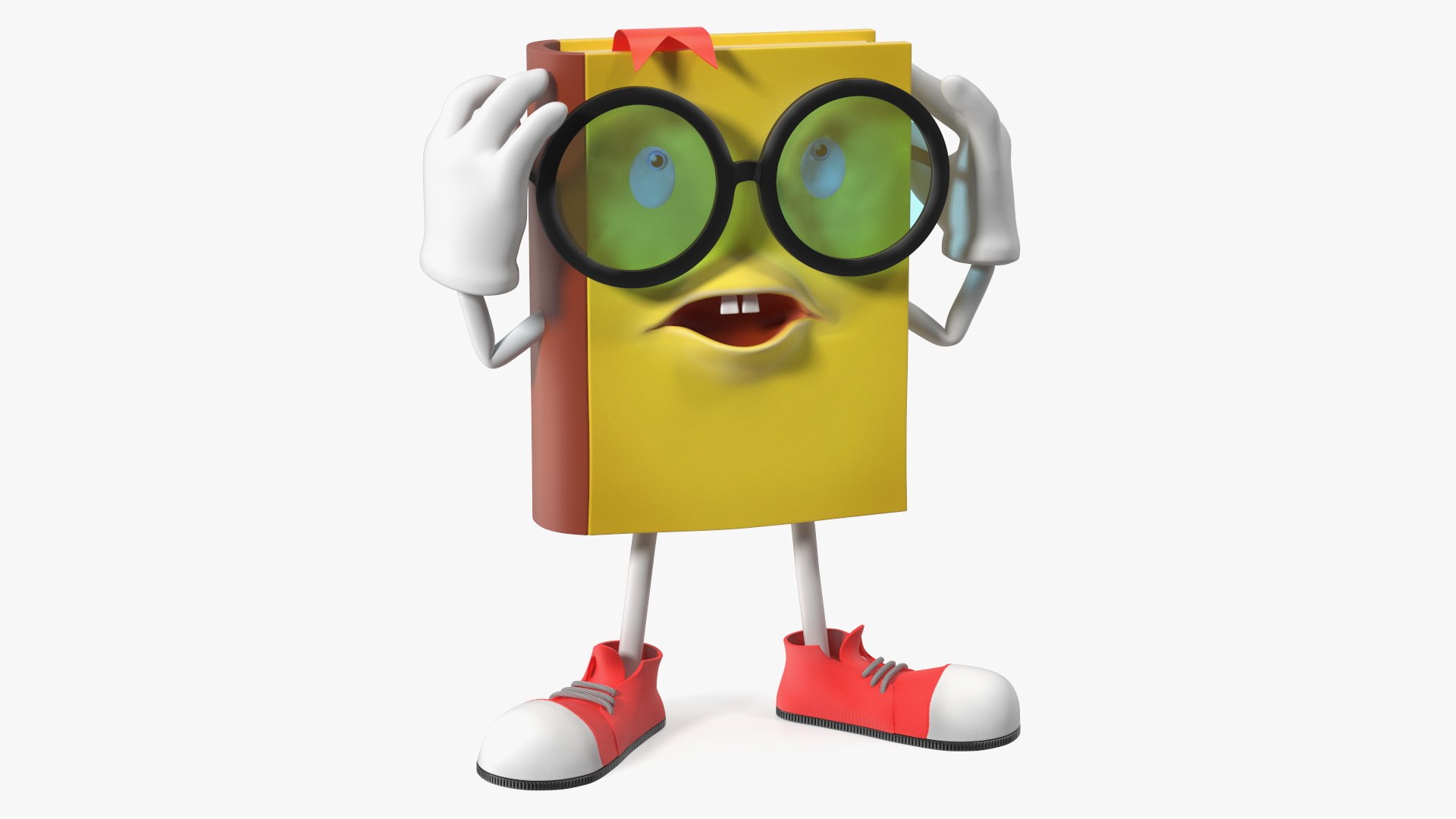 Yellow Book Character Tired Pose 3D - TurboSquid 2128828