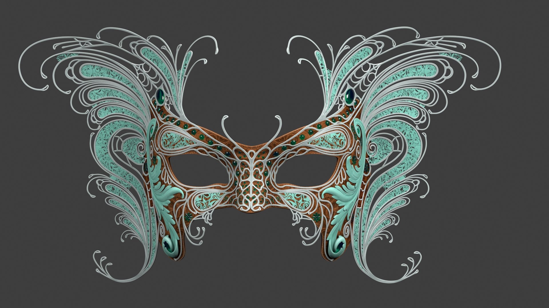 Mask Butterfly 3d Model