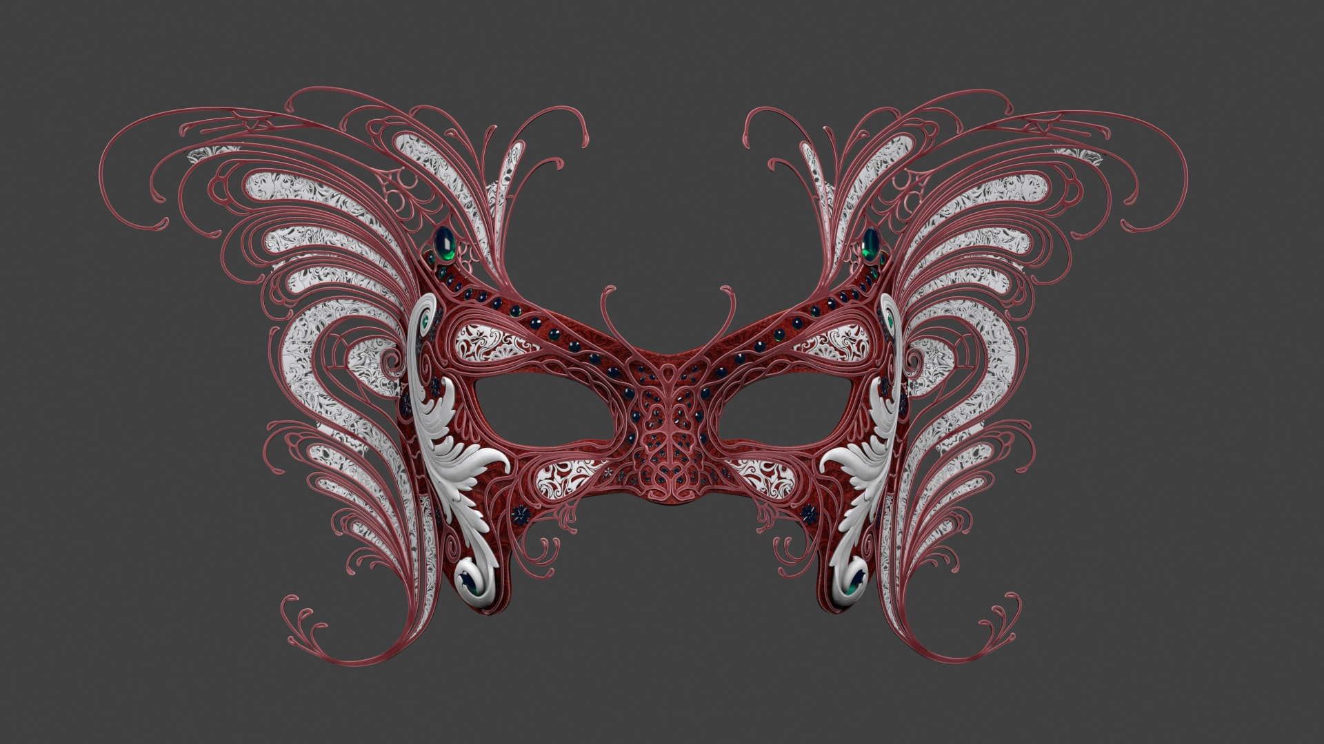 Mask Butterfly 3d Model