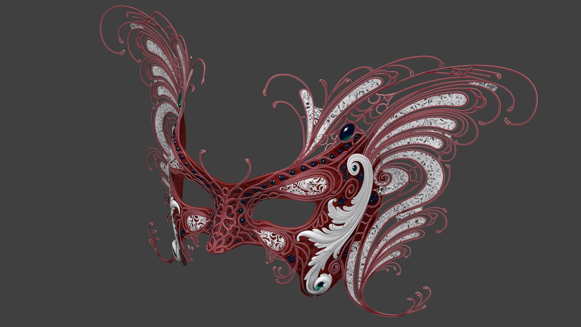 Mask Butterfly 3d Model