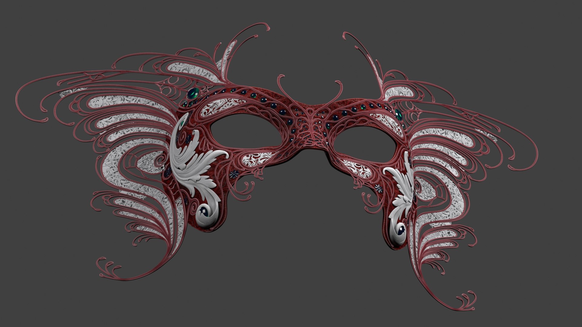 Mask Butterfly 3d Model