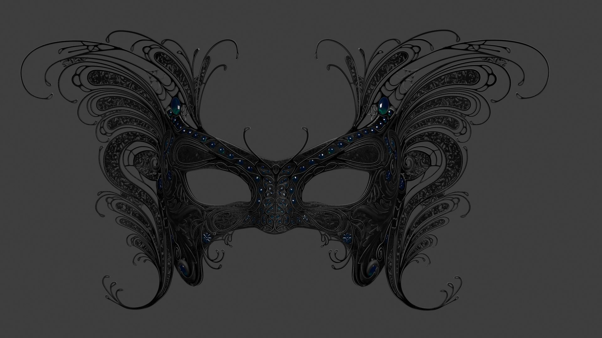 Mask Butterfly 3d Model
