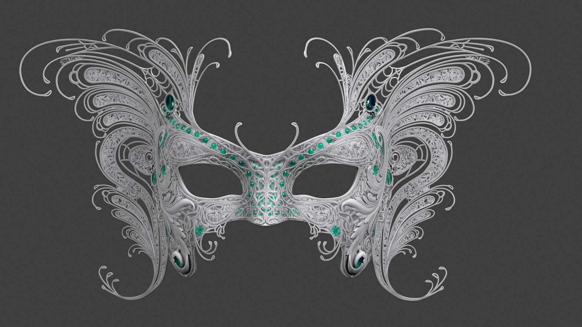 Mask Butterfly 3d Model