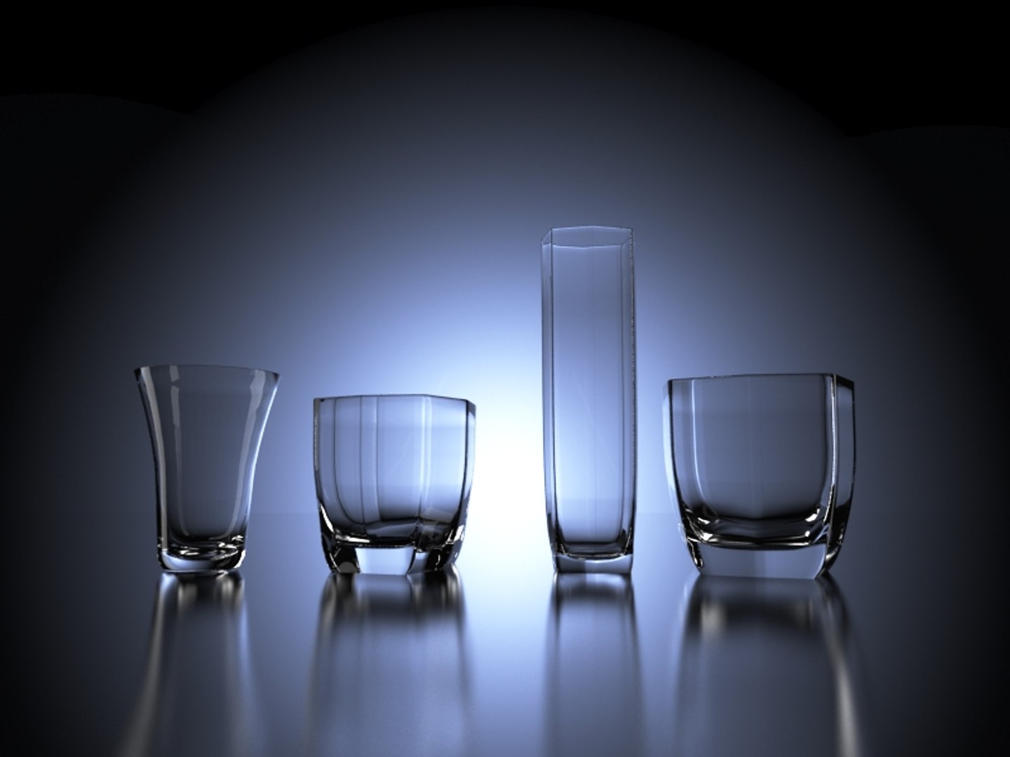 Glass Studio Scene Setup 3d Model