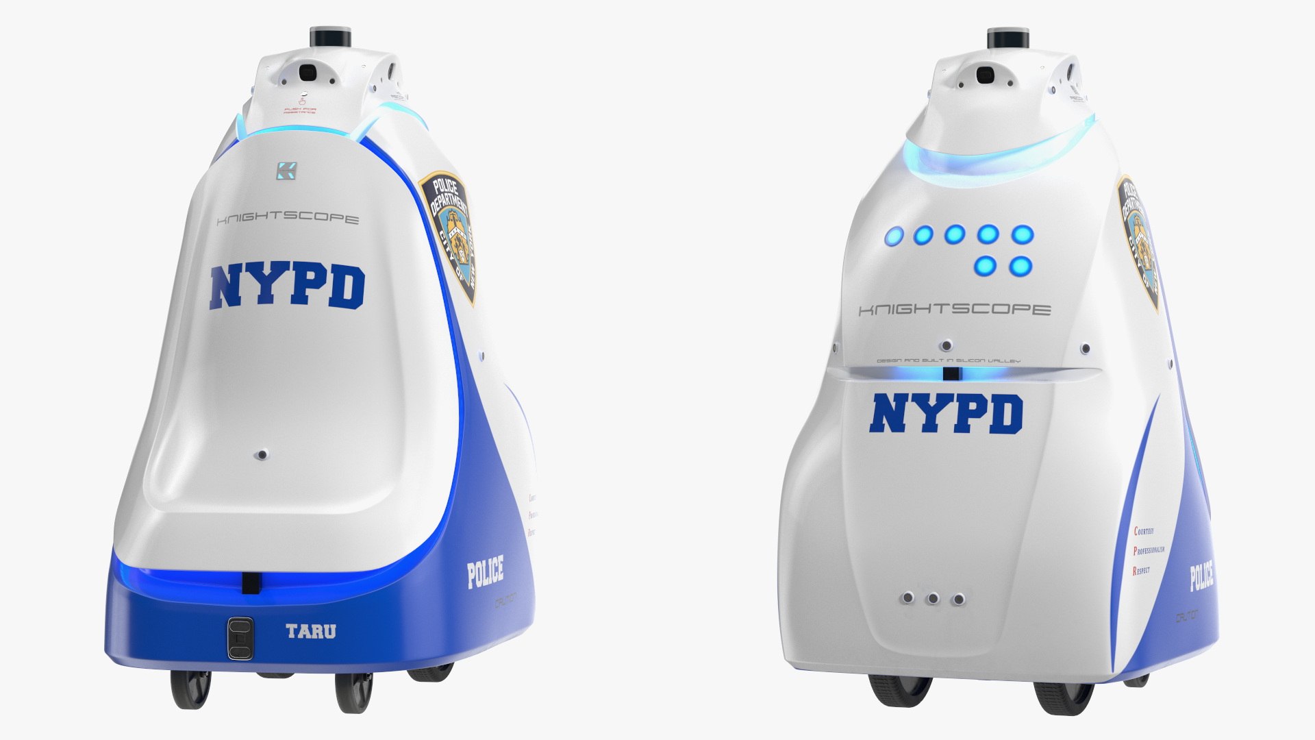 3d Nypd K5 Autonomous Security Robot Rigged Model Turbosquid 2167681