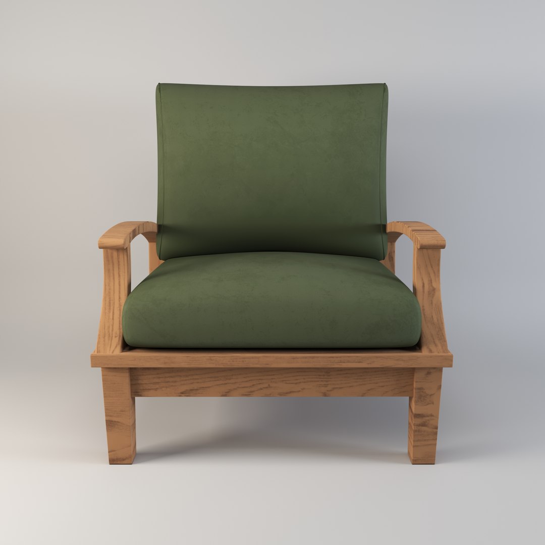 3D Teak Wooden Chair Model - TurboSquid 2254858