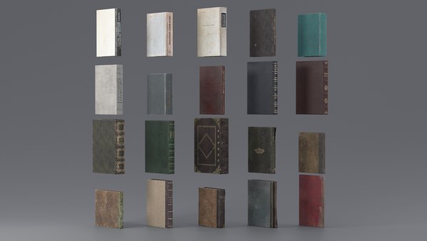 modelo 3d Old Books Collection PBR - TurboSquid 2037093