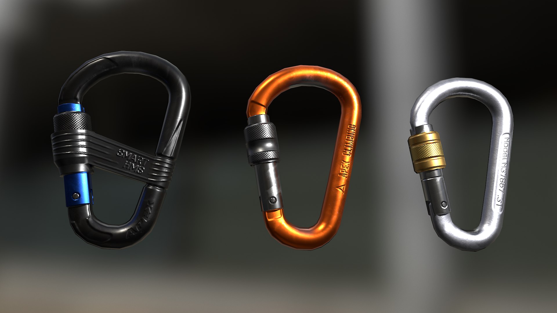 Game Ready Carabiners 3D model - TurboSquid 1935939