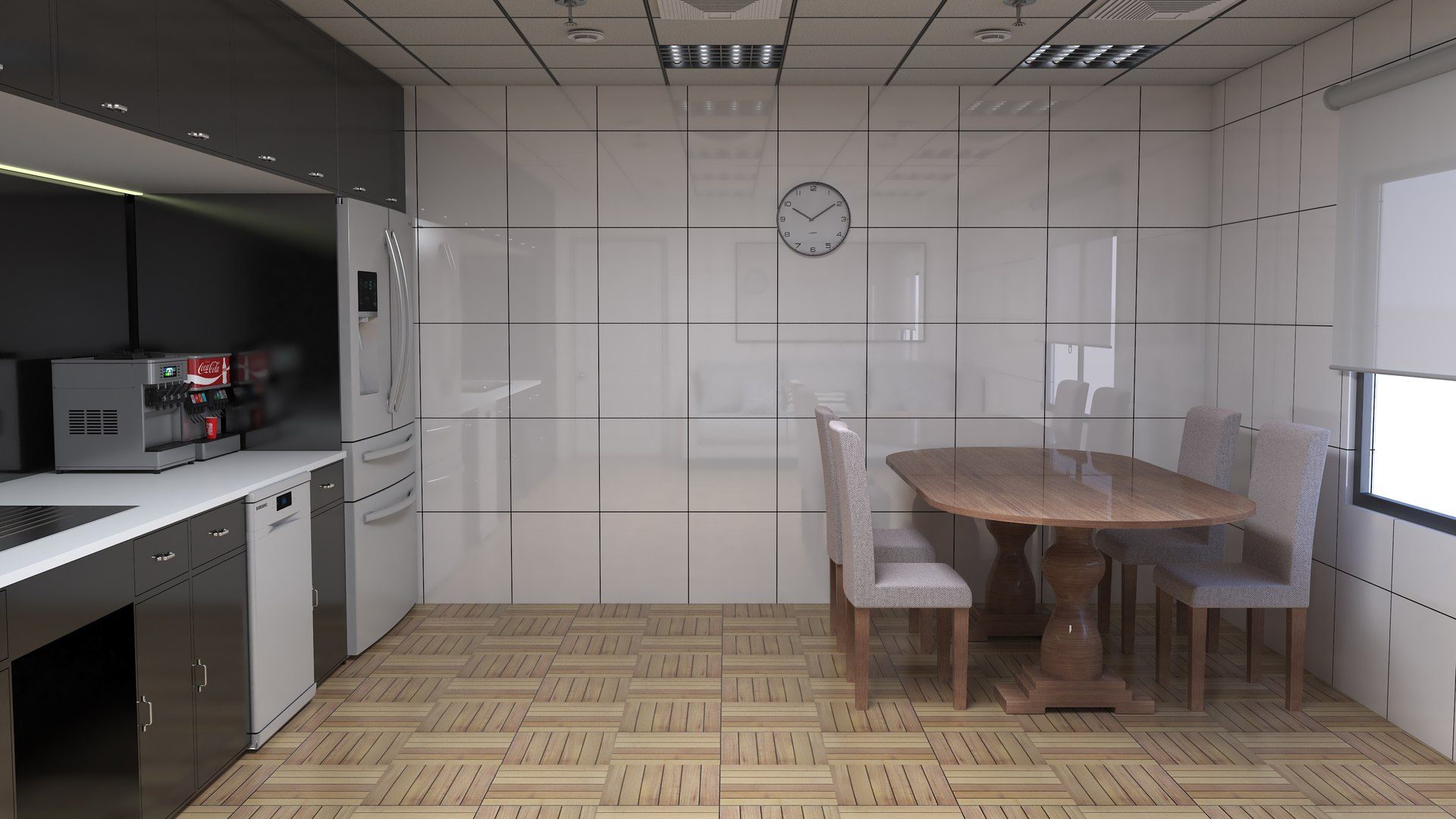 Office Break Room Interior 3D Model - TurboSquid 2391498