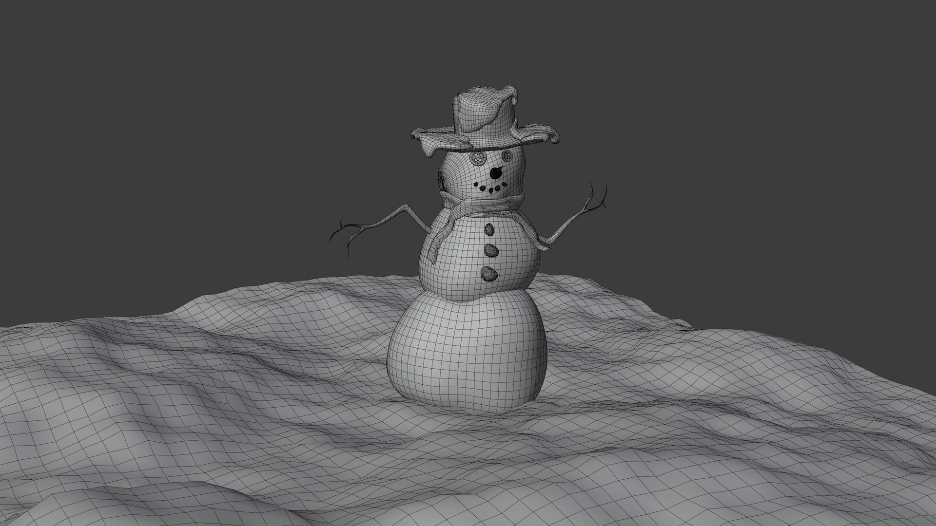 Snowman Snow Man 3D Model - TurboSquid 1677257