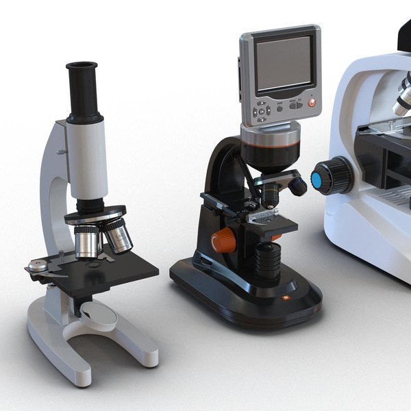microscopes set medical 3d model