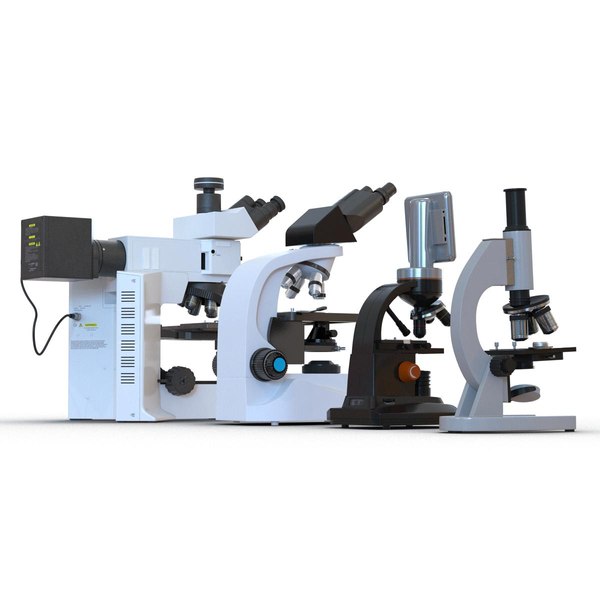 microscopes set medical 3d model