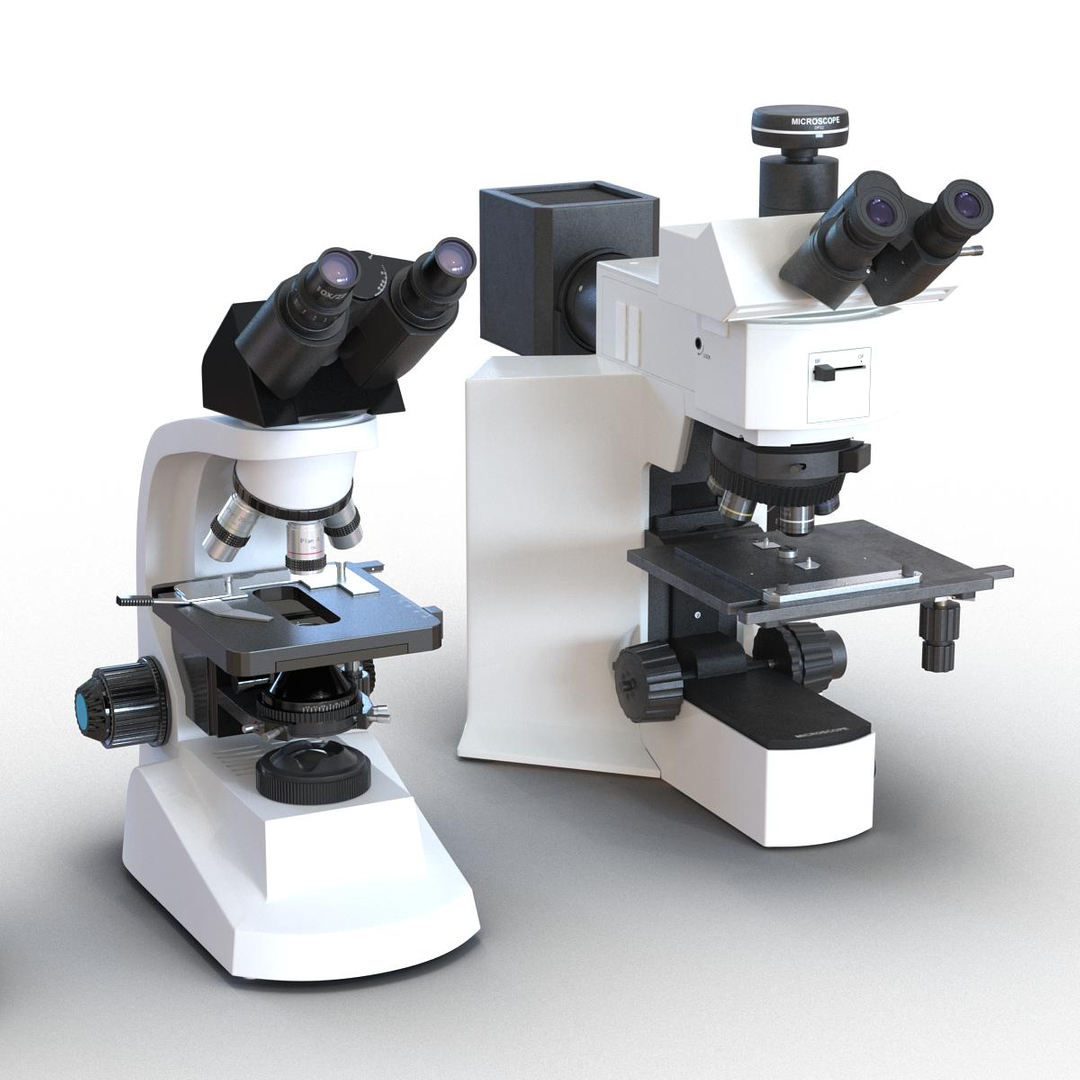 microscopes set medical 3d model