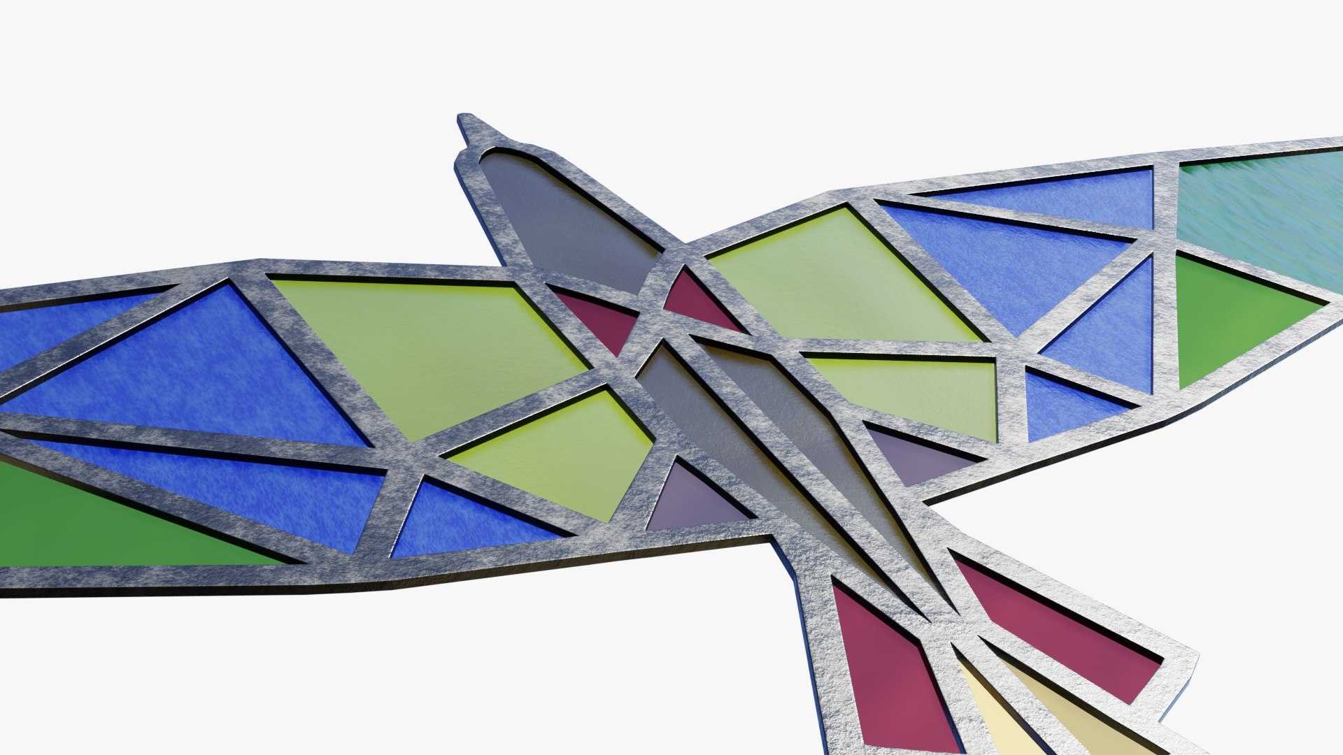 Bird Stained Glass 3D Model - TurboSquid 2247716