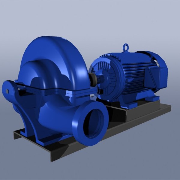 3d split case pump electric motor