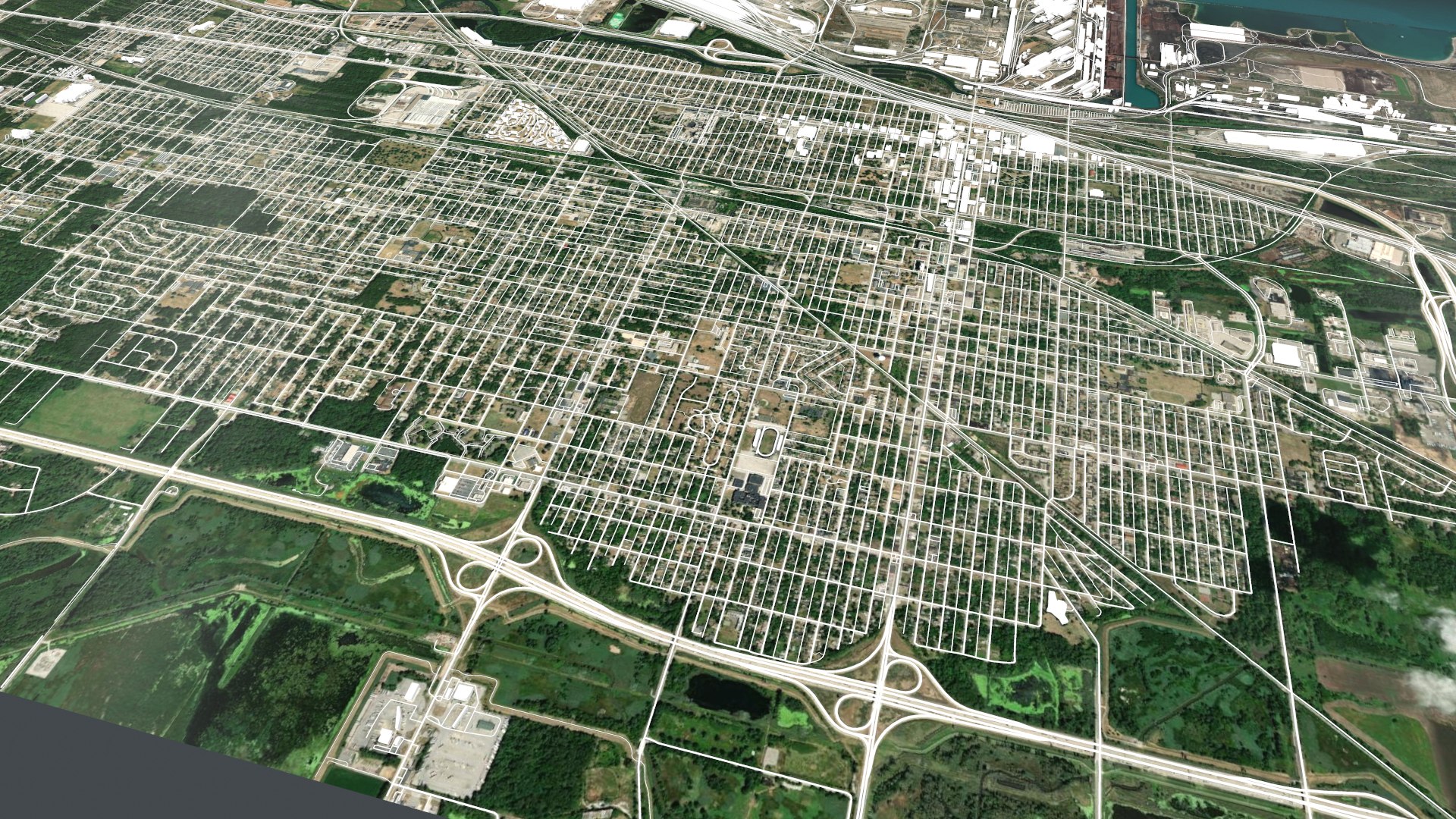 Cityscape Gary Indiana USA 3D Model - TurboSquid 1732768